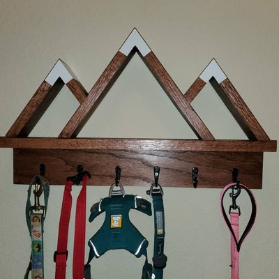 Mountain Key Holder With Shelf, Entryway Organizer With Hooks, Handmade ...