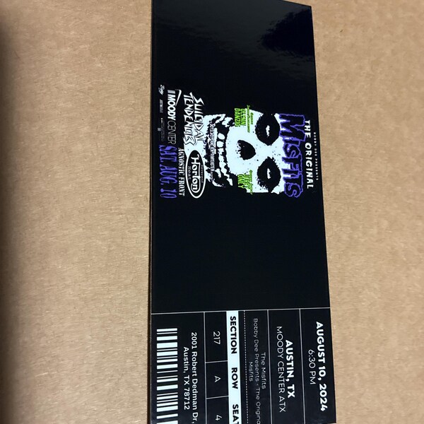 Physical Ticket Custom Personalized Laminated Concert Event Ticket ...