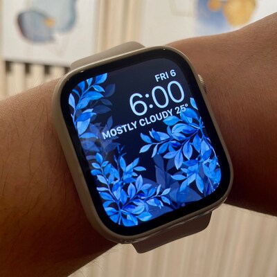 Floral Smartwatch Wallpaper Design Art Nouveau Wallpaper Set of 4 Apple ...