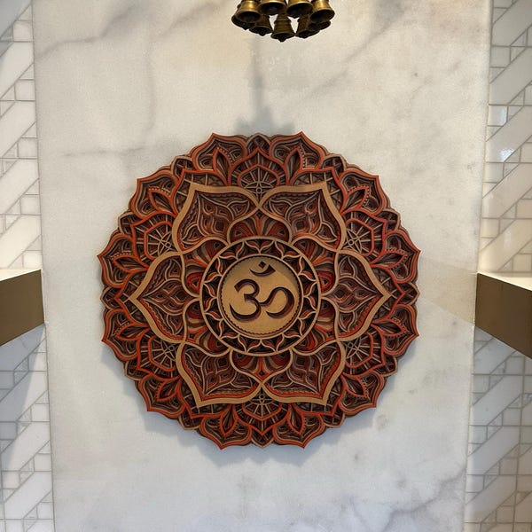 Shree Yantra Mandala Wall Art Living Room Décor Wooden Wall Art Shri ...