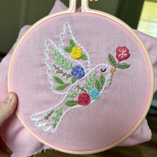 Wreath Embroidery Pattern Flower Pattern Hand Embroidery Pattern Frame ...