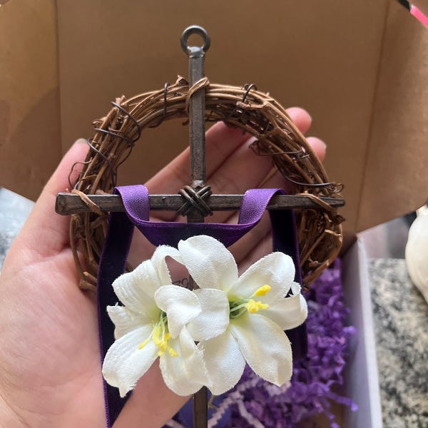 Eucharist Lent Holy Thursday Last Supper Medium Nail Cross Wreath ...