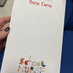 Boho Rainbow Personalized Notepad Note Pad Woman's Ladies Gift Rainbow ...