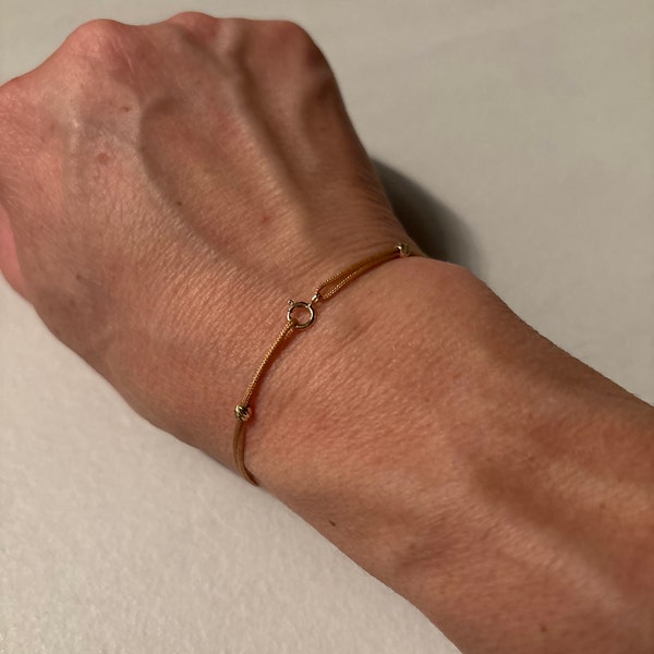 Mens Bracelet World Map in Solid 14K Gold, World Map Charm Adjustable ...