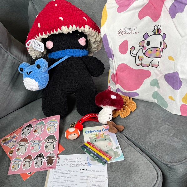 Baby Mushroom Crochet Plushie Desk Decor Mushie Person Cottage Core ...