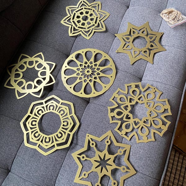 Chakra Signs, 7 Pieces Chakra Metal Wallart, Chakra Wall Decor Set of 7 ...