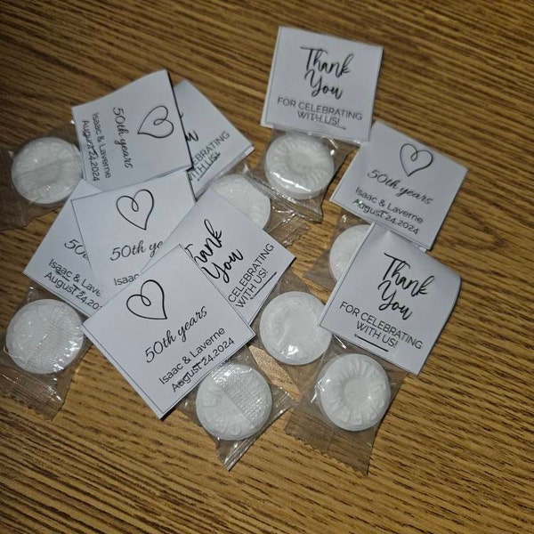 Editable Wedding Mint Favors, Mint to Be, Custom Mints, Heart Theme ...