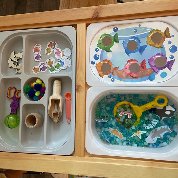 Fish Color Sort Flisat Inserts, Flisat Table, Flisat Insert Printable ...