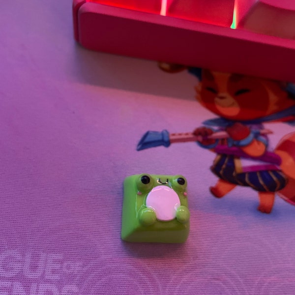 Frog Keycap Artisan Kawaii Keycap Cute Keycap - Etsy