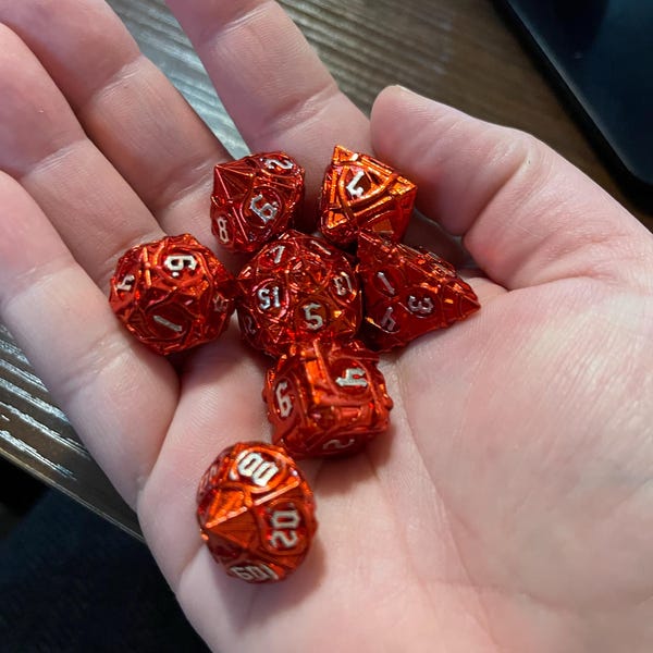 Metal Dice / Ice Storm / Dnd Dice Metal / Blue Luminance - Etsy