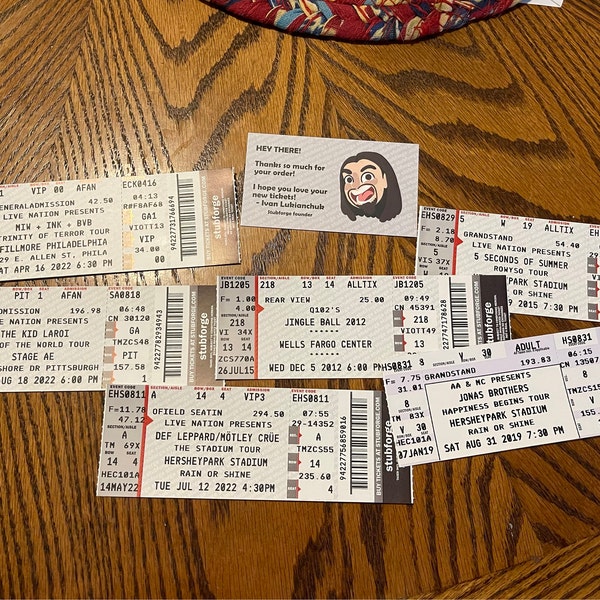 Custom Concert Ticket - Fully Customizable - Ticketmaster Fake Concert ...