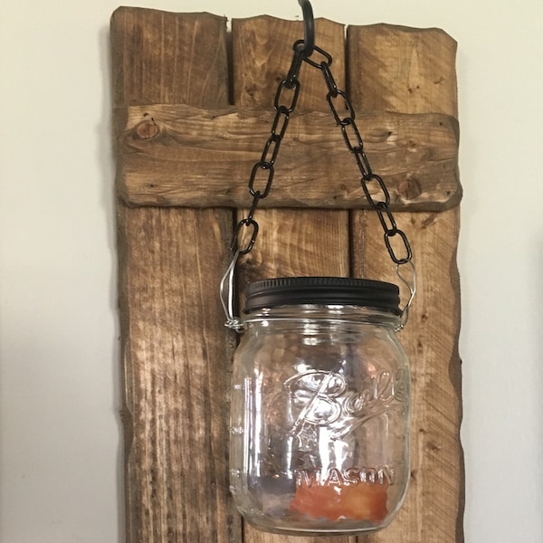 Rustic Home Decor, Rustic Candle, Sconce, Home and Living, Mason Jar ...