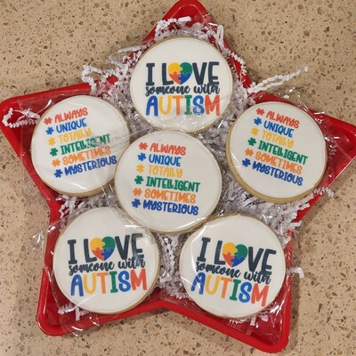 Autism Awareness Sugar Cookie Autism Gift Set Decorated Cookies Autism ...