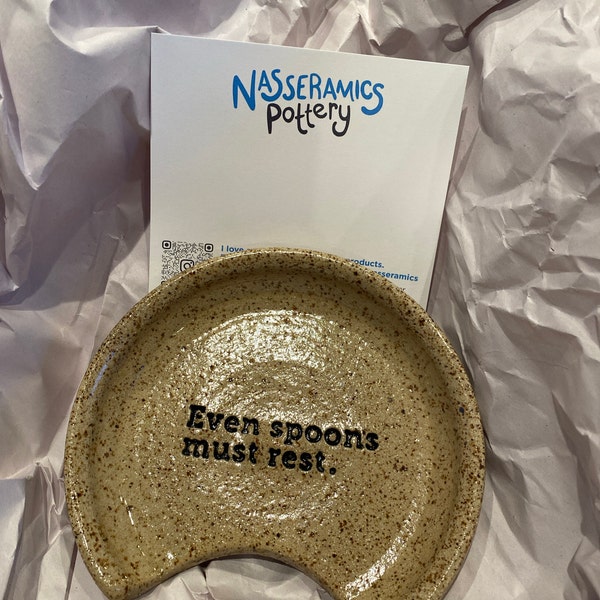 Spoon Rest, Ceramic Dish for Kitchen Counter or Stove Top, Funny ...