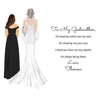 Personalized Bride and Mother Portrait Art DIGITAL Mother of Bride ...