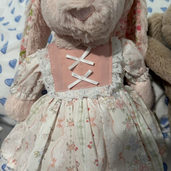 Classic Floral Dress for Bunnies, Classic Elegant Floral for Stuffed ...