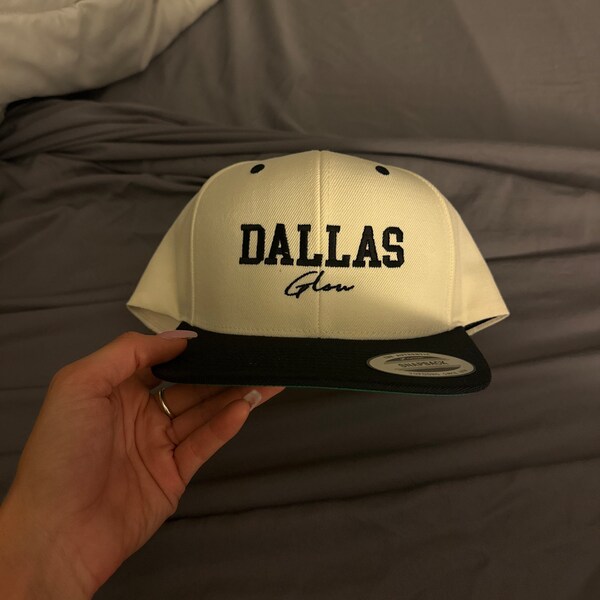 Custom Two Tone Hat Embroidered Custom Snapback Varsity Font Hat Custom ...