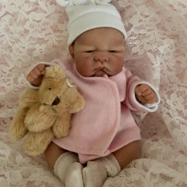 7 Inch Winter Doll Clothes Outfit for Mini OOAK Polymer Clay Baby Dolls ...