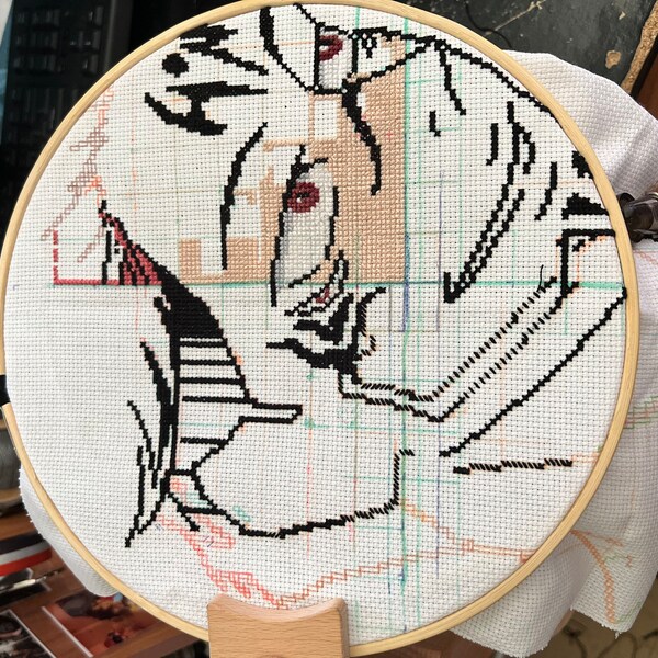 Anime Embroidery Cross Stitch Pattern | Wisteria Embroidery Pattern Pdf ...