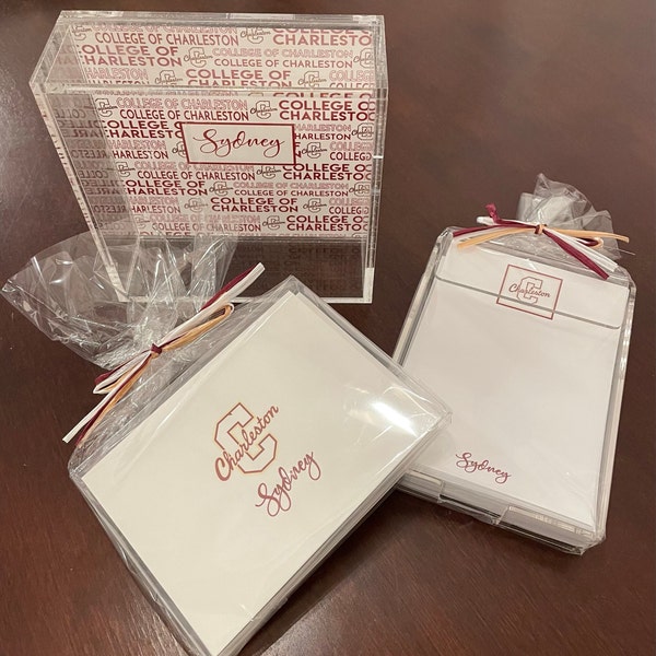 College Themed Memo Paper in a Lucite Holder - Etsy