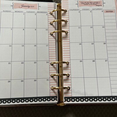 Printed Discbound Planner Inserts WEEKLY Inserts Half Letter Size ...