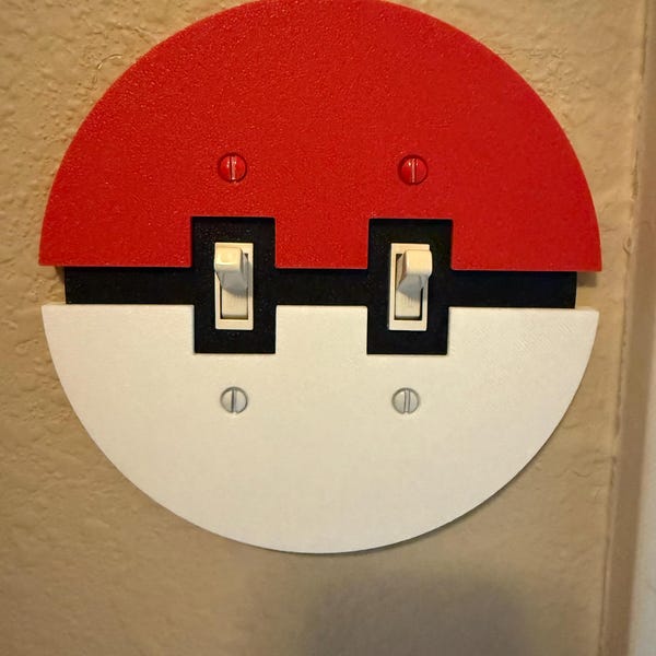 Pokemon Double Light Switch Cover, Double Rocker, Pokemon Decor - Etsy