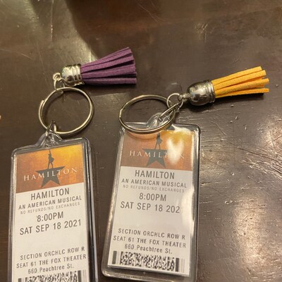 Hamilton Broadway Musical Ticket Keychain - Etsy