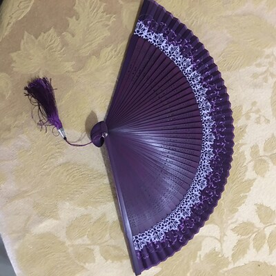 Embroidery Fan Round Fan Handmade Fan Classic Round Fan - Etsy