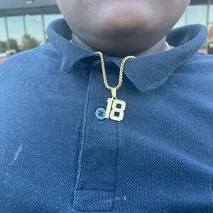 Number Necklace Number 17 Pendant Number Chain Stainless - Etsy