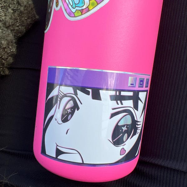 Y2k Aesthetic Sticker Holographic Sparkle Bold 2000's Graphic Cool ...