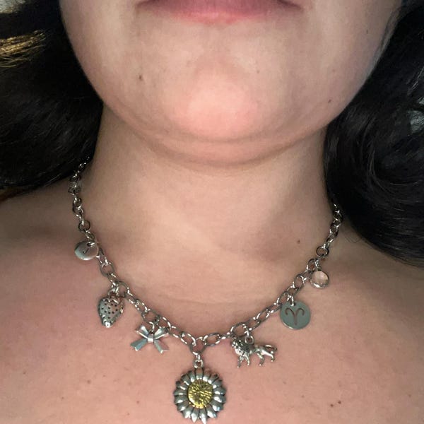 NECKLACE, Linked Charm Necklace,design Your Own, Choose Your Charms ...