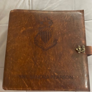 Single Anchor, Navy Chief Charge Book, Leather Journal Cover, Log Book ...