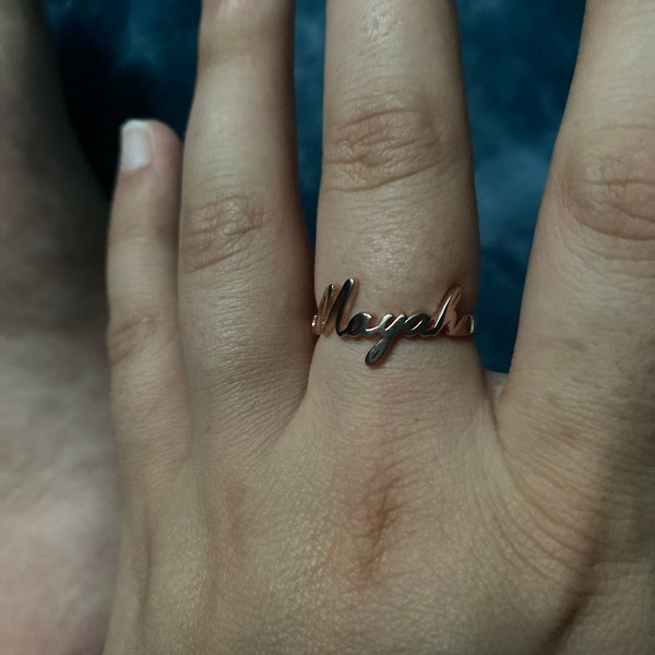 Custom Name Ring With Personalized Band - Engraved Ring - Personalized ...