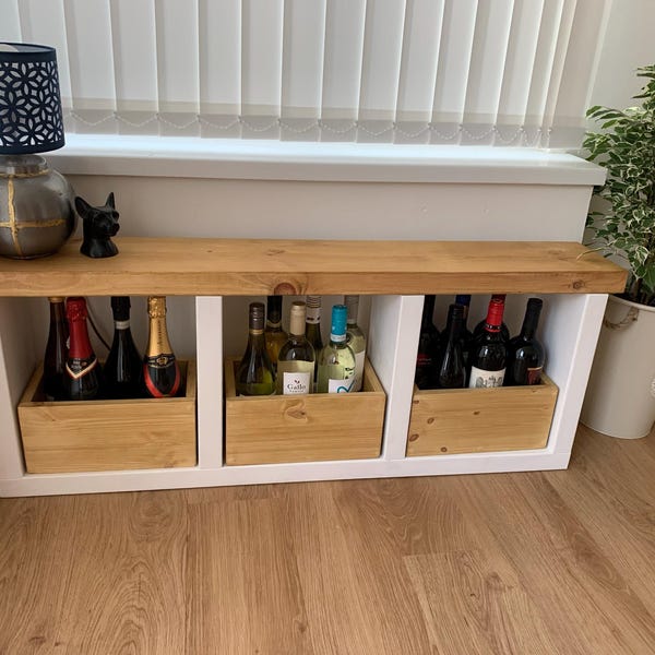 Solid Wooden Bench Seat Storage Unit Table - Etsy UK