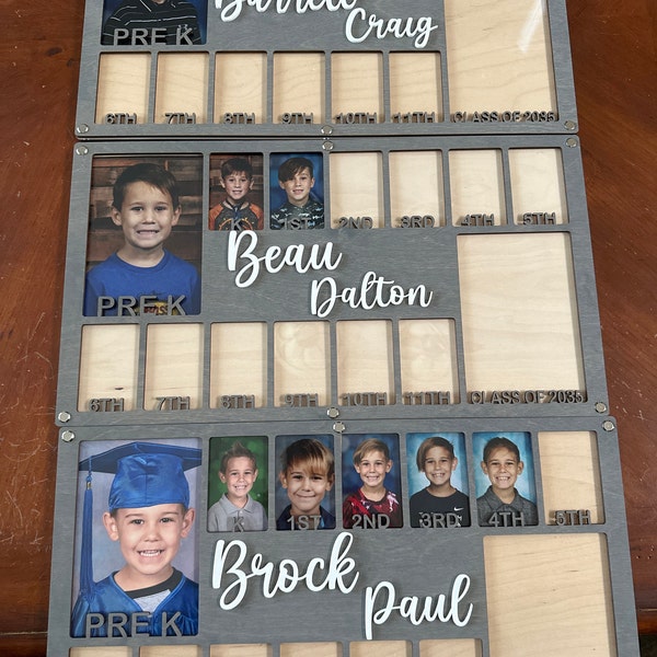 Personalized School Years Picture Frame | Pre K-12G | Graduation ...