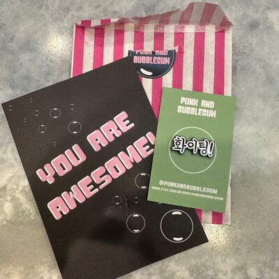 Fighting Korean Hangul Vinyl Sticker // Korean Stickers, Korean Hangul ...