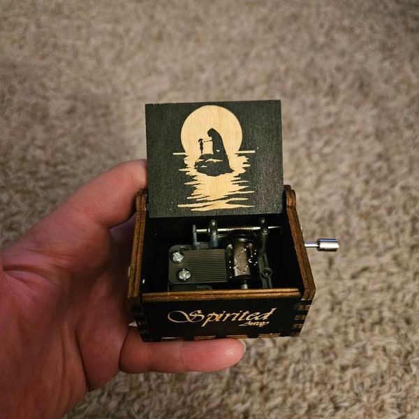 Spirited Away Music Box Theme Music Chest Wooden Engraved Handmade ...