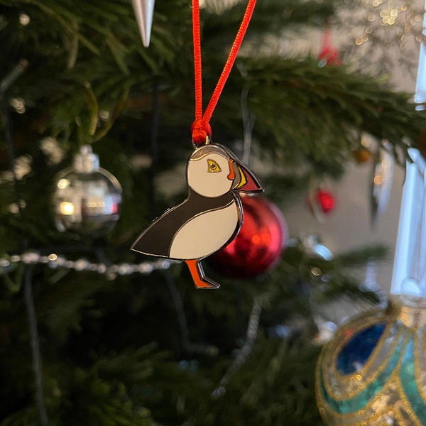 Puffin Christmas Decoration, Puffin Hanging Decoration, Puffin ...