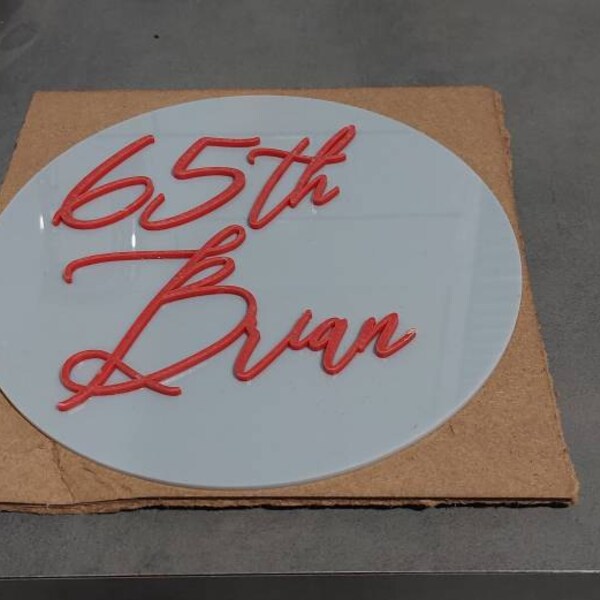Double Layer Round Acrylic Birthday Sign | 21st | Milestone Sign ...