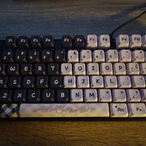 Cute Blue & White Ocean PBT XDA Keycaps Set for Mechanical Keyboard ...