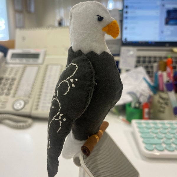 Eagle Sewing Pattern, Felt Christmas Ornament PDF SVG, Felt Bird ...