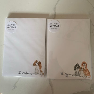 Personalized Dog Animal Notepad Stationery, to Do List Notepad, Cute ...