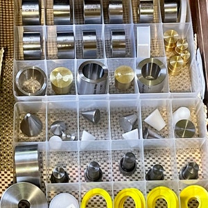 BIG Self Centering Coin Ring Punch Set, No Spacers Sizes 1/4, 3/8, 1/2 ...