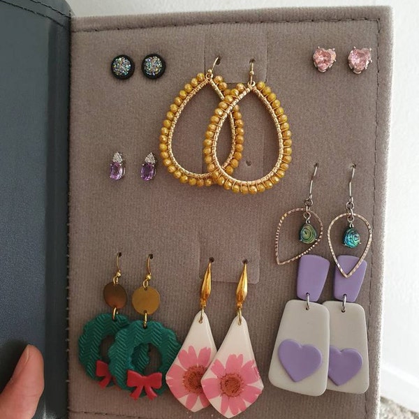 Earring Storage Book - 11 Colours - Earring Holder - Stud Earring ...