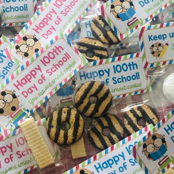 Editable 100th Day of School Treat Bag Topper, You Are One Smart Cookie ...