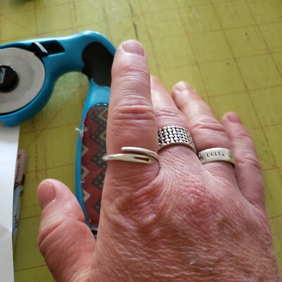 Silver Sewing Needle Ring - Etsy