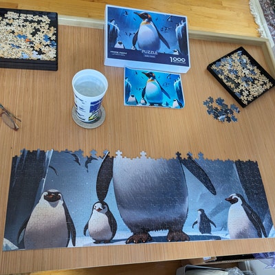 Jigsaw Puzzle Board 30 X 40 With Lazy Susan Turntable - Etsy