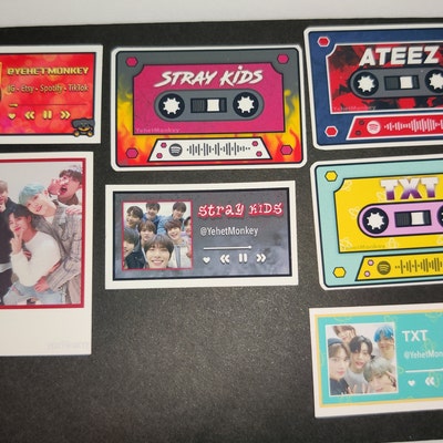 Kpop Groups Cassette Journal Stickers With Music Scan Code INDIVIDUAL ...