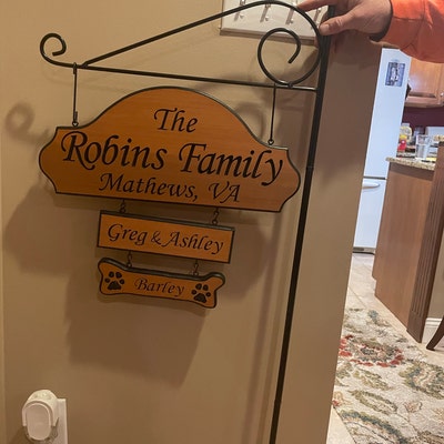 5th Wheel Custom Carved Cedar RV Family Camping Signs W Pine Trees 2 ...