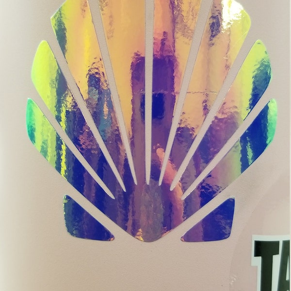 Seashell Decal, Seashells, Iridescent Shell Decal, Iridescent Seashell ...